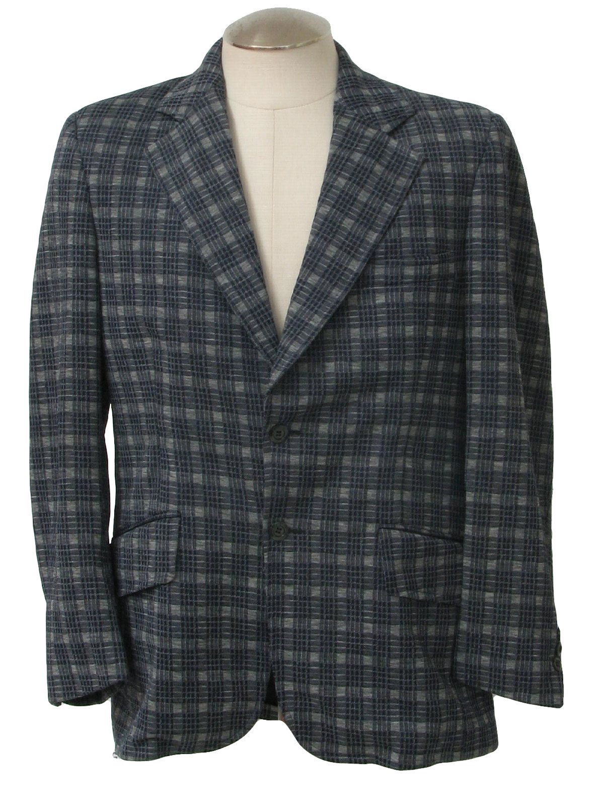70s Vintage Bonds Jacket: 70s -Bonds- Mens shaded blue and smokey grey ...