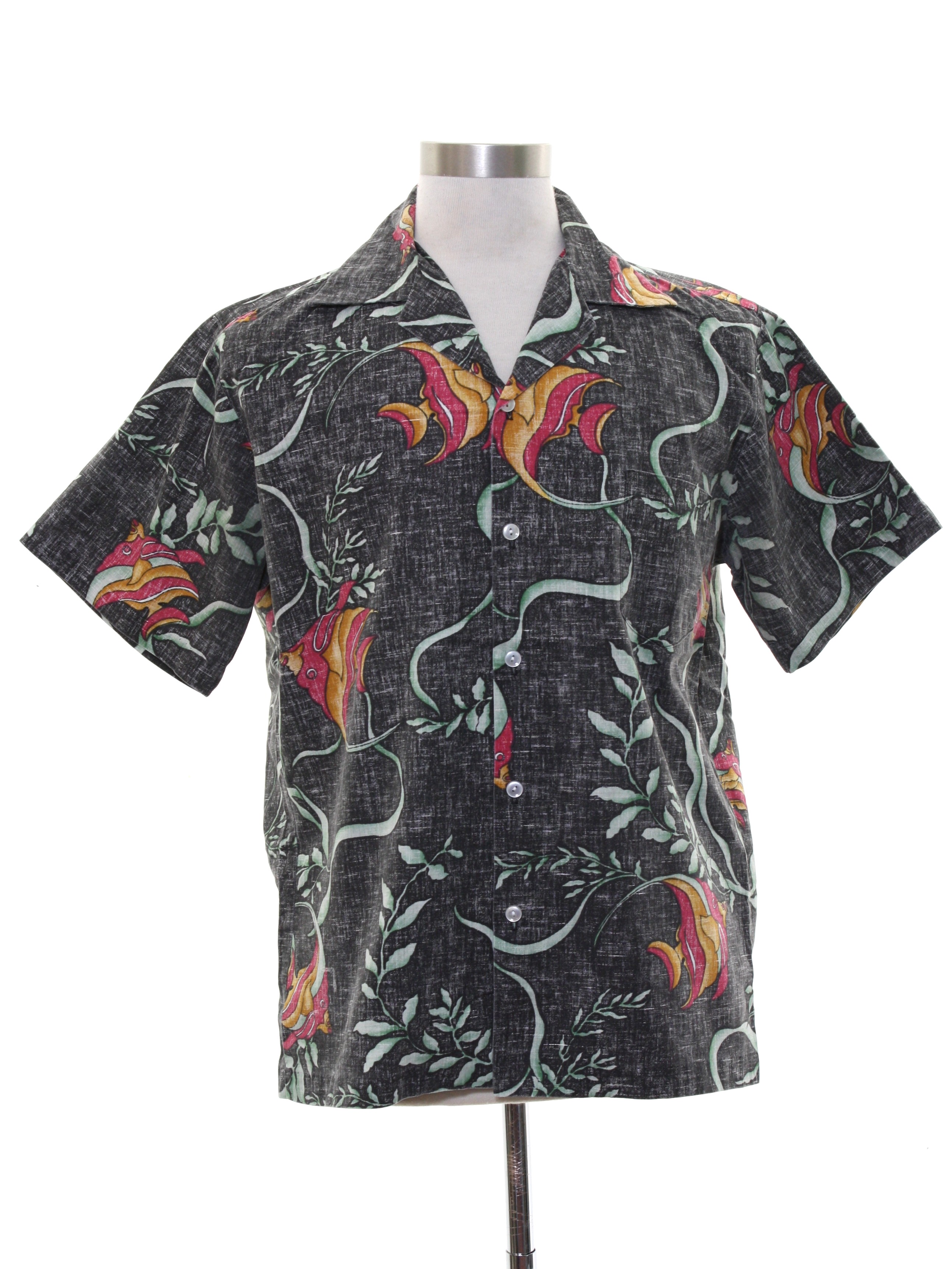 Retro 1980s Hawaiian Shirt Hilo Hattie 80s Hilo Hattie Mens